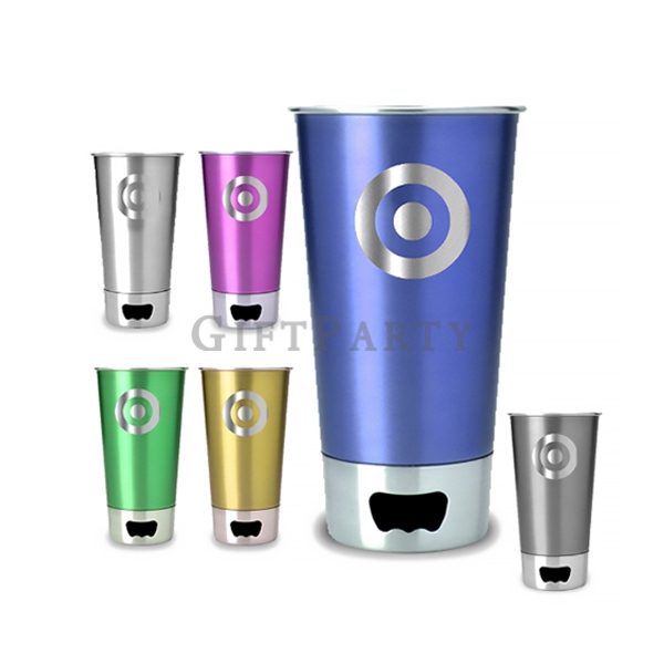 Stainless Steel Beer Cup with Bottom Opener | Advertising Gifts ∣ Custom Promotional Gifts OEM ∣ ...