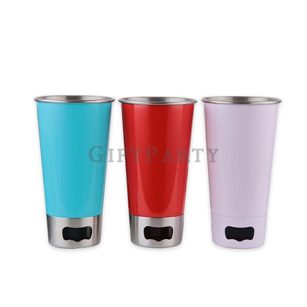 Stainless Steel Beer Cup with Bottom Opener | Advertising Gifts ∣ Custom Promotional Gifts OEM ∣ ...