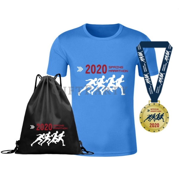 Road run Marathon Running Supply Bag T-shirt Head Band Towel Finisher ...