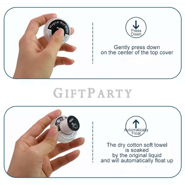 Custom cleaning wipes compressed tissue push wet wipesCustomized ...