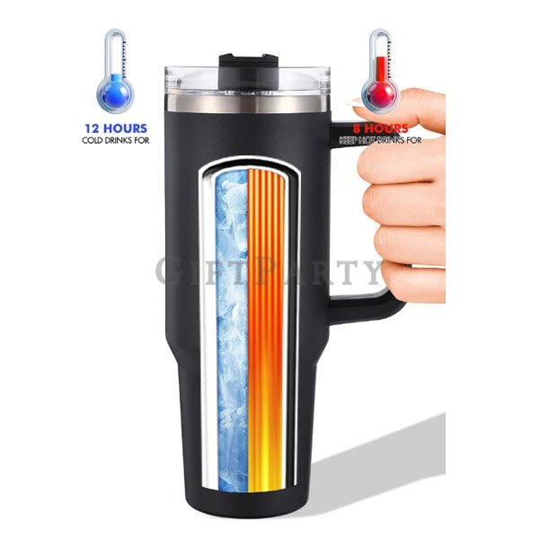 Customized Advertising Gift OEM ∣ Insulated Stainless Steel Tumbler with Handle and Straw ...