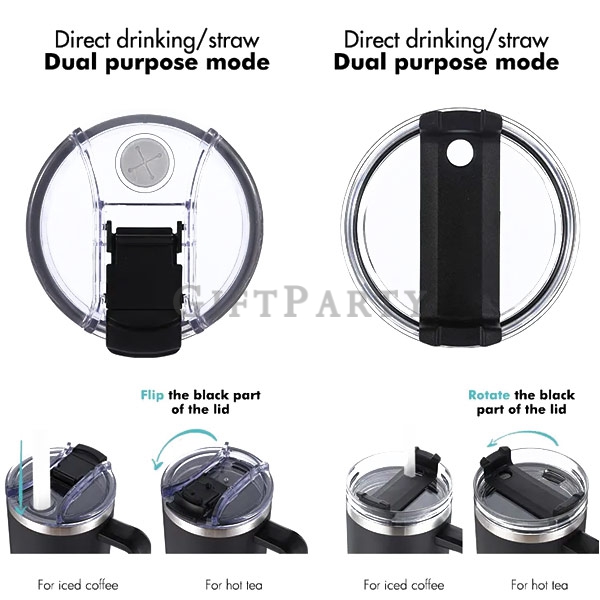 Customized Advertising Gift OEM ∣ Insulated Stainless Steel Tumbler with Handle and Straw ...