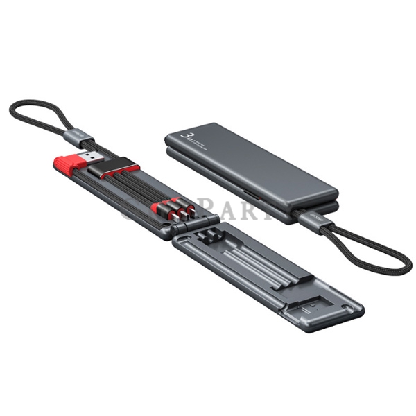 Custom Logo 3-in-1 Portable Charging Data Cable | Corporate Promotional ...