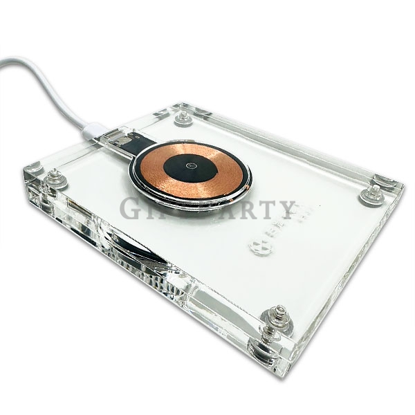 15W transparent acrylic wireless charging pad | Promotional Products ...